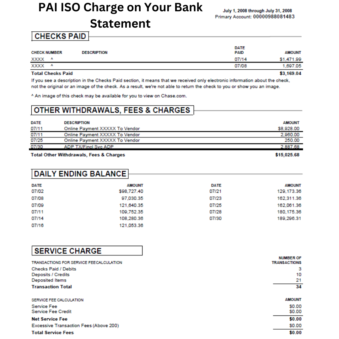What Is the PAI ISO Charge on Your Bank Statement? - CFAJournal